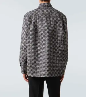 Gucci Gg Checked Wool And Cotton Shirt