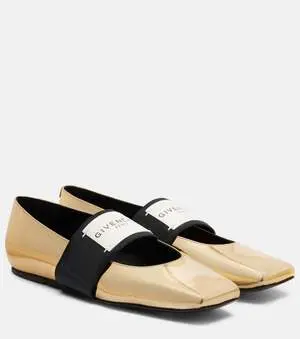 Givenchy Gold Tone Flats For Women