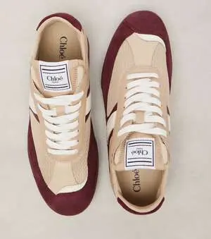 Chloé Kick Suede-trimmed Sneakers