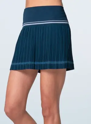 Lucky In Love Motion Pleated Skirt - Navy