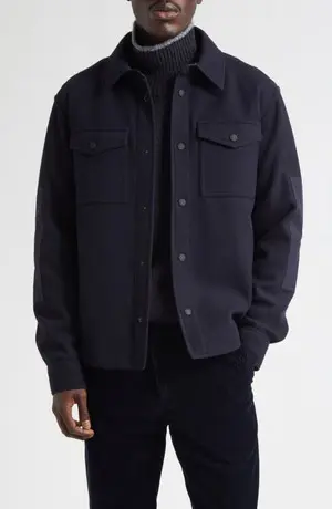 Moncler Logo Patch Shirt Jacket