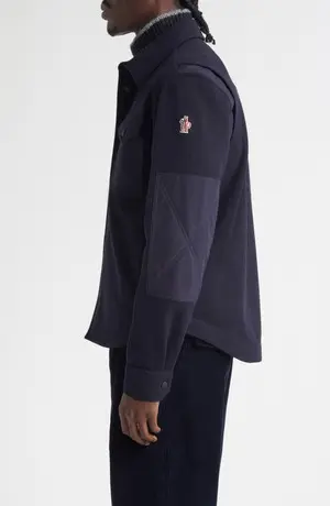 Moncler Logo Patch Shirt Jacket