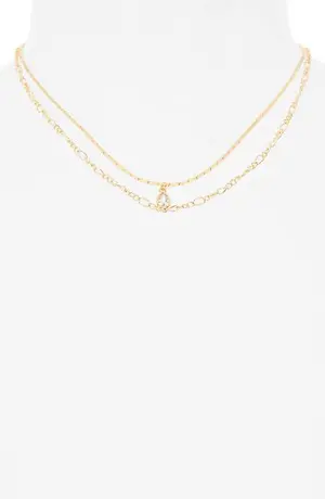 Ettika Dewdrop Layered Chain Necklace - Gold