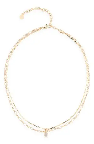 Ettika Dewdrop Layered Chain Necklace