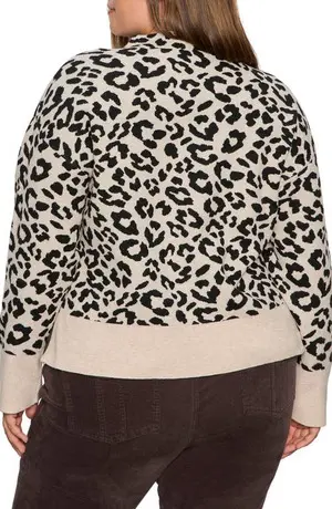 Sanctuary Leopard Print Mock-neck Sweater