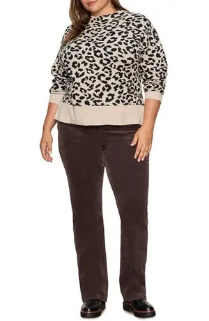 Sanctuary Leopard Print Mock-neck Sweater