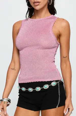 Princess Polly Glitter Knit Tank