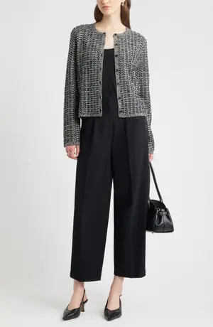 Nordstrom Textured Wool And Cashmere Cardigan
