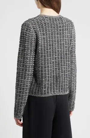 Nordstrom Textured Wool And Cashmere Cardigan
