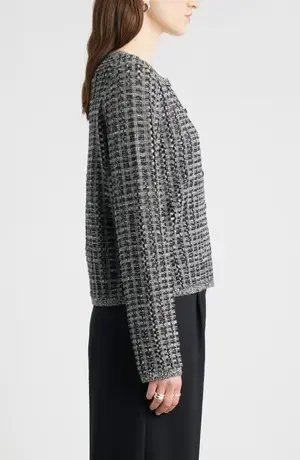 Nordstrom Textured Wool And Cashmere Cardigan