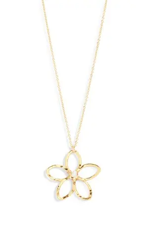 KIARA BY KI-ELE Melia Flower Freshwater Pearl Necklace - Gold