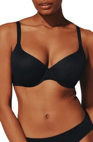 THIRDLOVE Comfortstretch Underwire Back Smoothing T-shirt Bra - Black