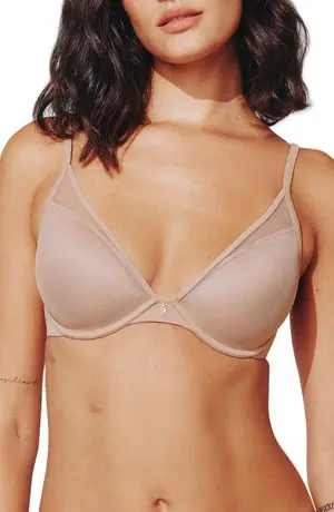 THIRDLOVE 24/7® Classic Uplift Plunge Underwire Bra Taupe