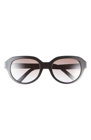 Givenchy 4g Gradient Round Sunglasses - Shiny Black/gradient Brown