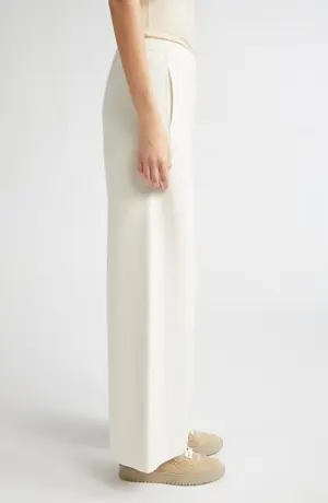Eleventy Cashmere Blend Wide Leg Pants