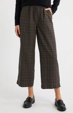 Wit & Wisdom Plaid Wide-leg Pants