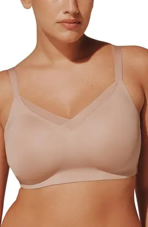 THIRDLOVE 24/7® Classic Wireless Crossover Minimizer Bra - Taupe