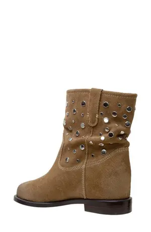 Linea Paolo Terry Studded Booties - Olive
