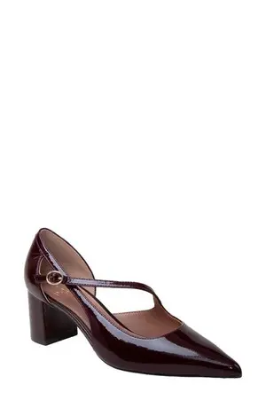 Linea Paolo Pointed Toe D'orsay Pumps - Dark Cherry