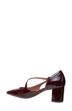 Linea Paolo Pointed Toe D'orsay Pumps - Dark Cherry