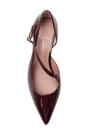 Linea Paolo Pointed Toe D'orsay Pumps - Dark Cherry