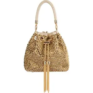 OLGA BERG Studded Drawstring Bucket Bag