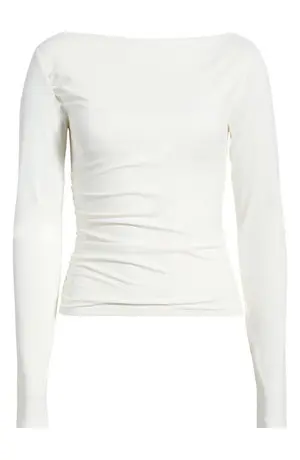 OPEN EDIT Ruched Side Top