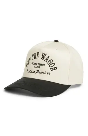 FRIDAY FEELIN’ Off The Wagon Snapback Hat - White/black