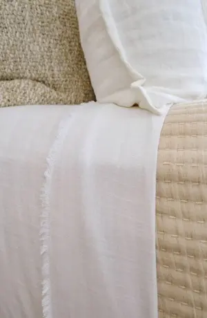 POM POM AT HOME Frayed Edge Sheet Set - White