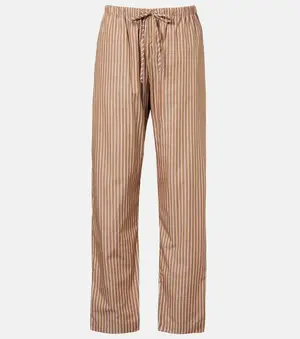LESET Yoshi Cotton-blend Twill Wide-leg Pants - Brown