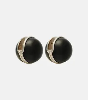 Alaïa Sphere Stud Earrings - Black