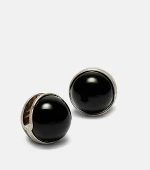 Alaïa Sphere Stud Earrings - Black