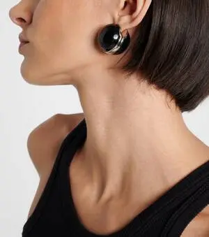 Alaïa Sphere Stud Earrings - Black