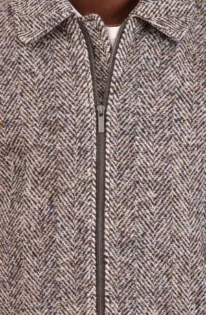 Bagatelle Herringbone Flannel Zip Jacket
