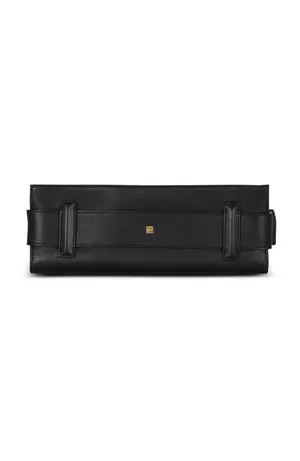Balmain Anthem Clutch In Calfskin - Black