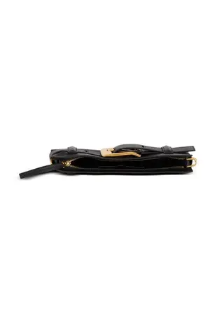 Balmain Anthem Clutch In Calfskin - Black