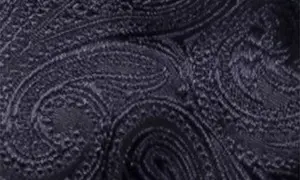 Eton Paisley Jacquard Silk Bow Tie - Navy
