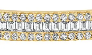 CRISLU Luminous Baguette Cubic Zirconia Bangle - 18kyg/clear Stone
