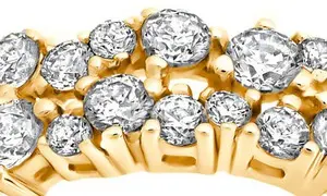 CRISLU Multicluster Cubic Zirconia Eternity Ring