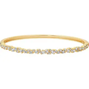 CRISLU Luminous Cubic Zirconia Cluster Bangle - 18kyg/clear Stone