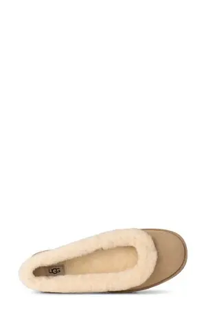 UGG Zora Genuine Shearling Trim Ballet Flat - Sand
