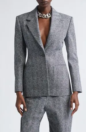 Givenchy Single-breasted Herringbone Blazer