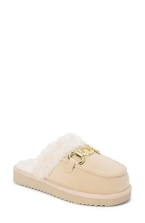 Matisse Davos Faux Fur Platform Slipper - Natural