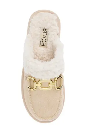 Matisse Davos Faux Fur Platform Slipper - Natural