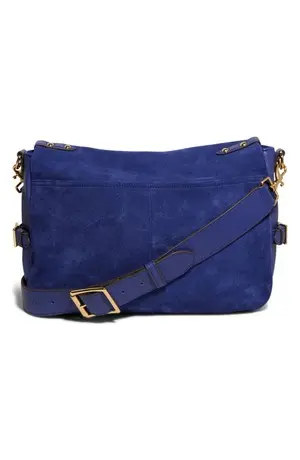 AIMEE Gramercy Suede Messenger Bag - Dusk Suede