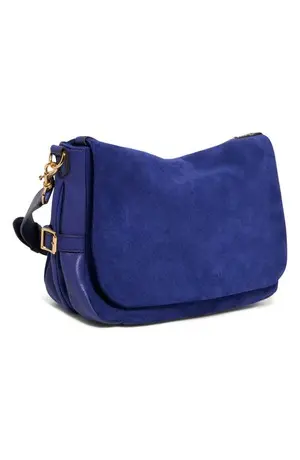 AIMEE Gramercy Suede Messenger Bag - Dusk Suede