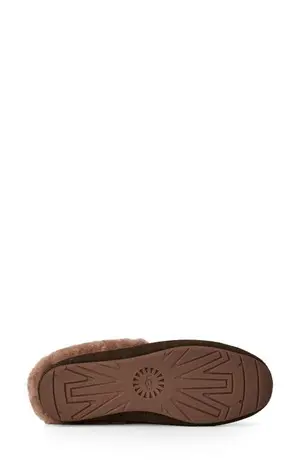 UGG Ansley Genuine Shearling Trim Suede Mule - Dusted Cocoa