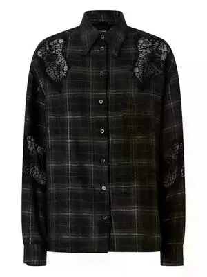 Pinko Lace Check-pattern Shirt