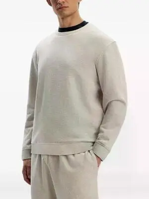 12 STOREEZ Crew-neck Long-sleeve Sweatshirt - Grey