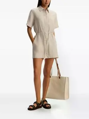 12 STOREEZ Drawstring Linen Playsuit